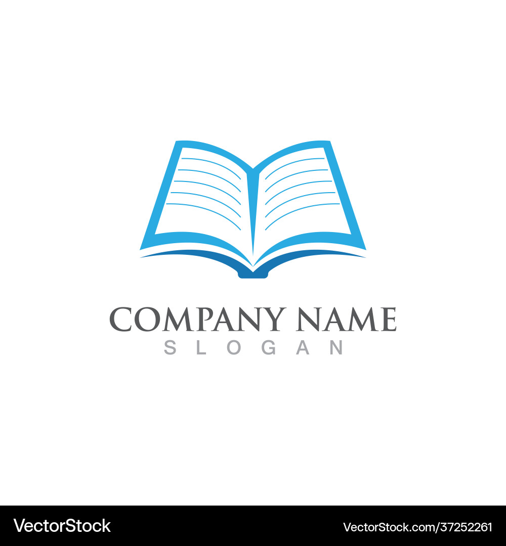Book read logo and symbol image Royalty Free Vector Image