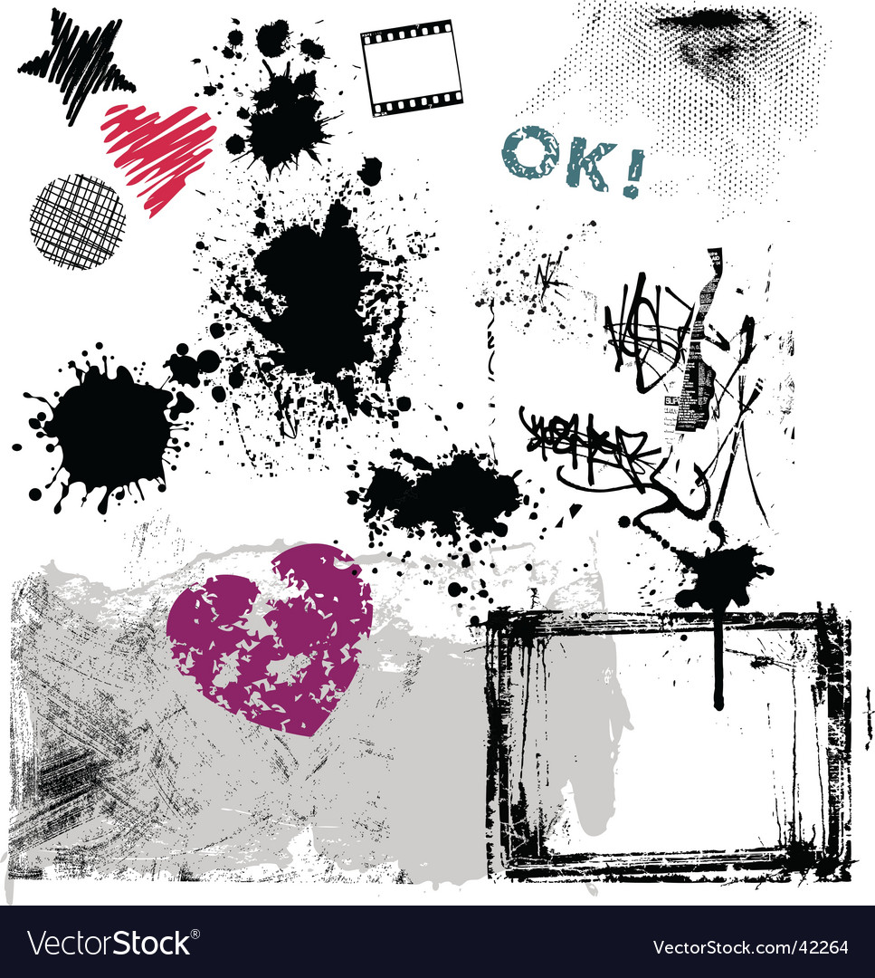 Grunge design elements Royalty Free Vector Image