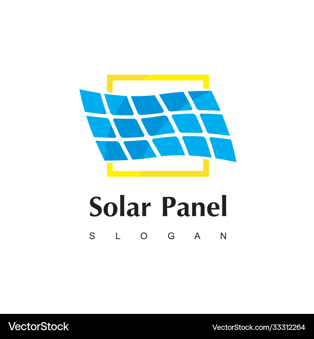 Modern solar energy logo design inspiration Vector Image