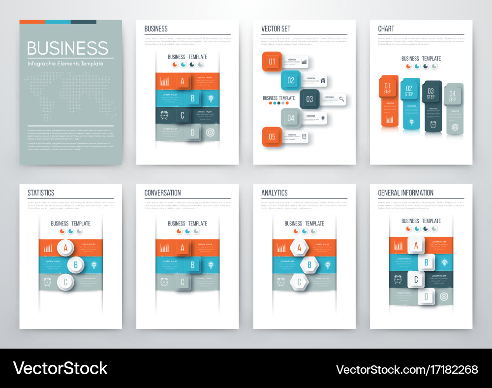 Color elements for infographics Royalty Free Vector Image