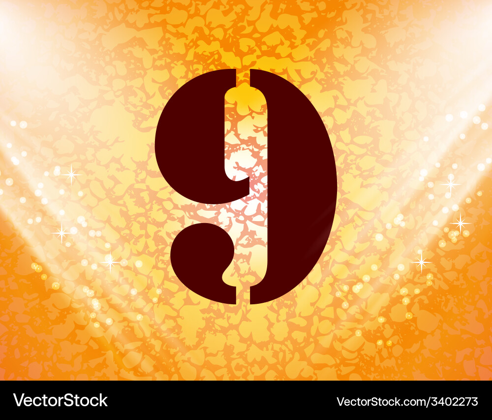 Number nine icon symbol flat modern web design Vector Image