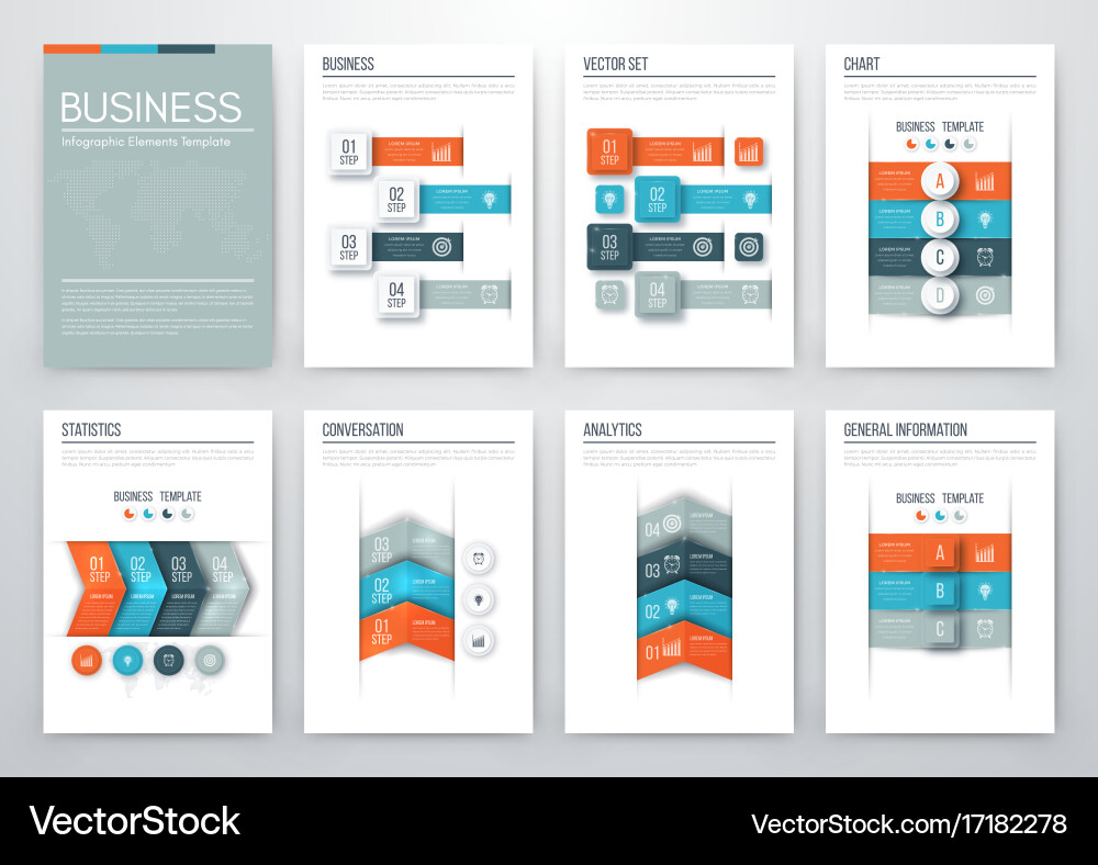 Color elements for infographics Royalty Free Vector Image