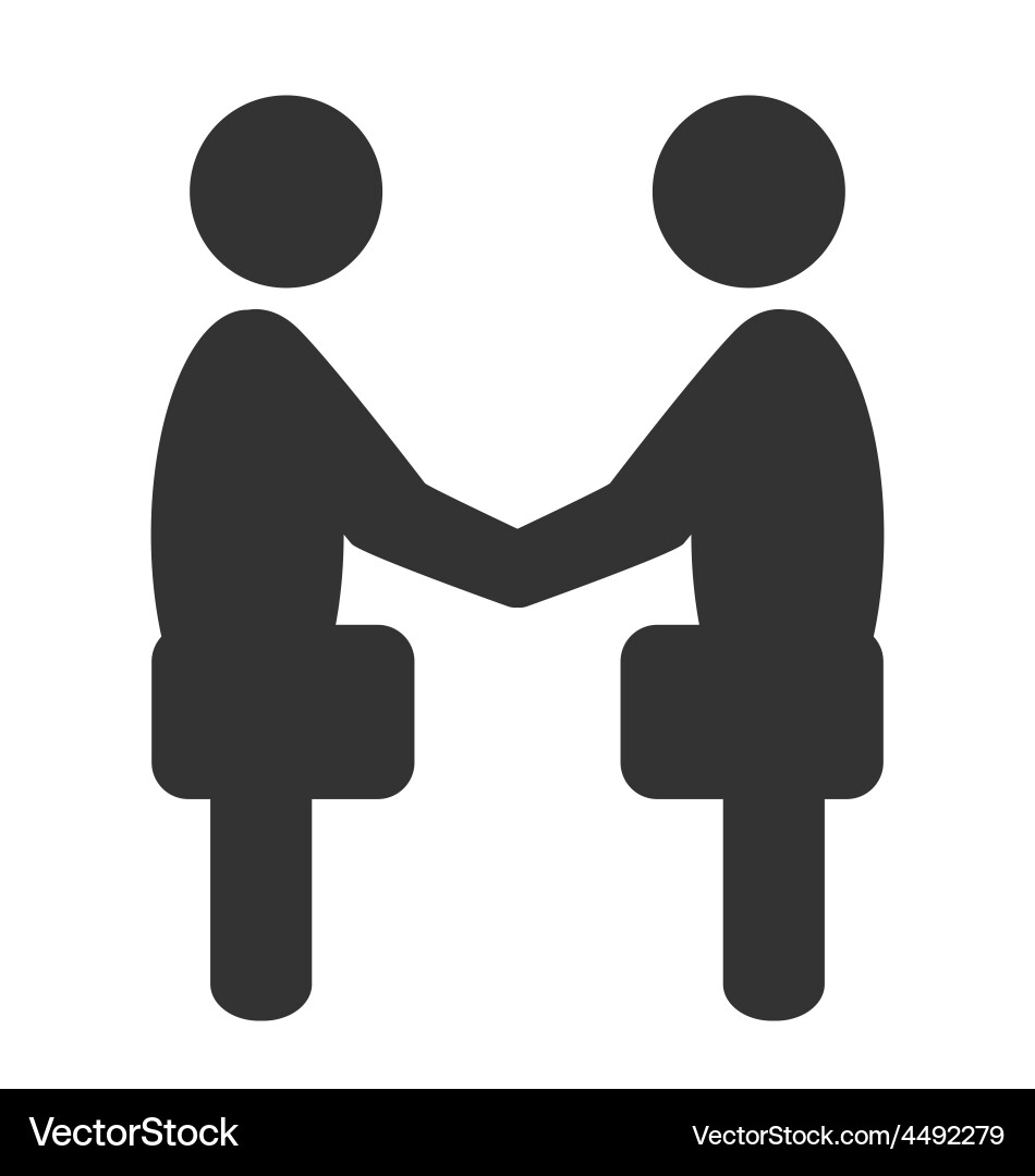 Greeting etiquette business situation icon Vector Image