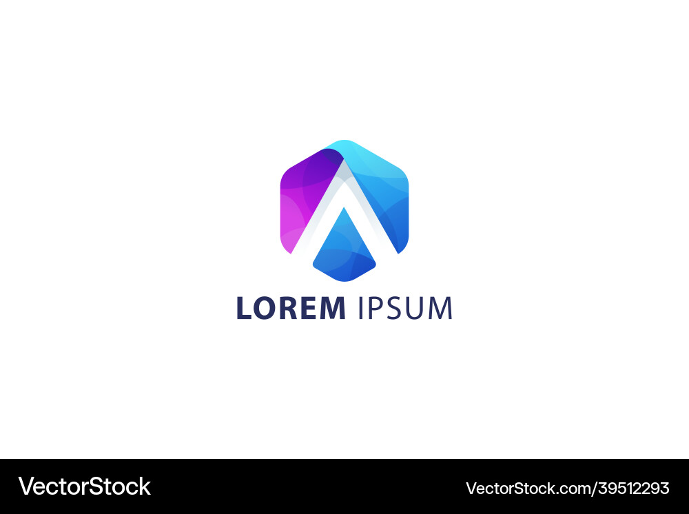 Letter a creative 3d colorful aesthetic modern log