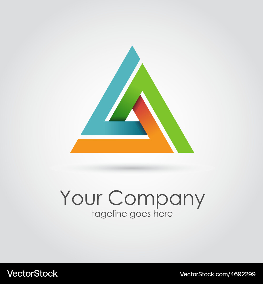Abstract triangle company logo Royalty Free Vector Image