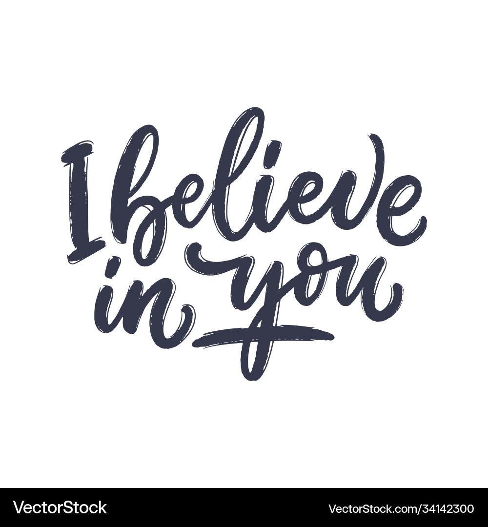 Positive lettering slogan in modern style element Vector Image