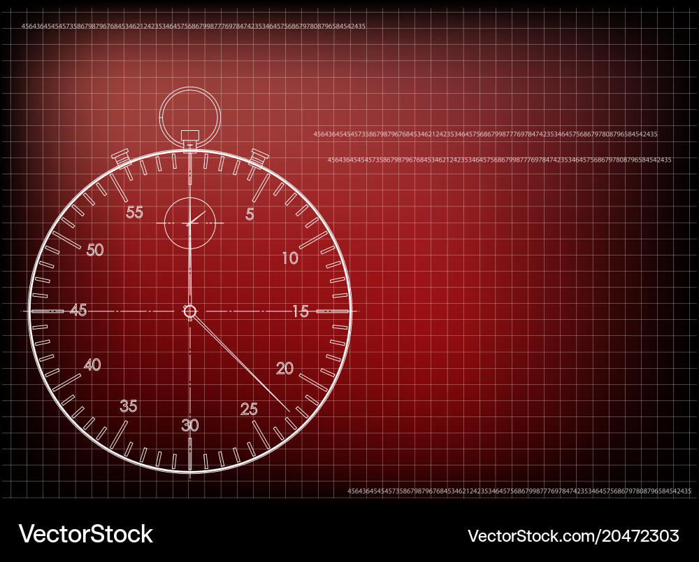 3d model of a stopwatch Royalty Free Vector Image