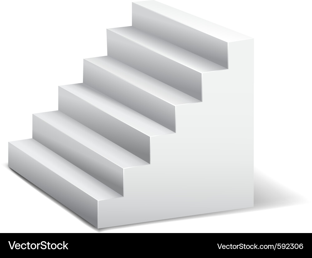 3d stairway Royalty Free Vector Image - VectorStock