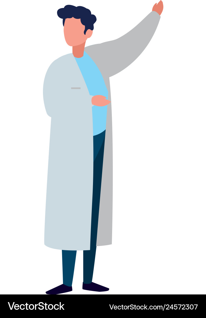 Male doctor professional character Royalty Free Vector Image