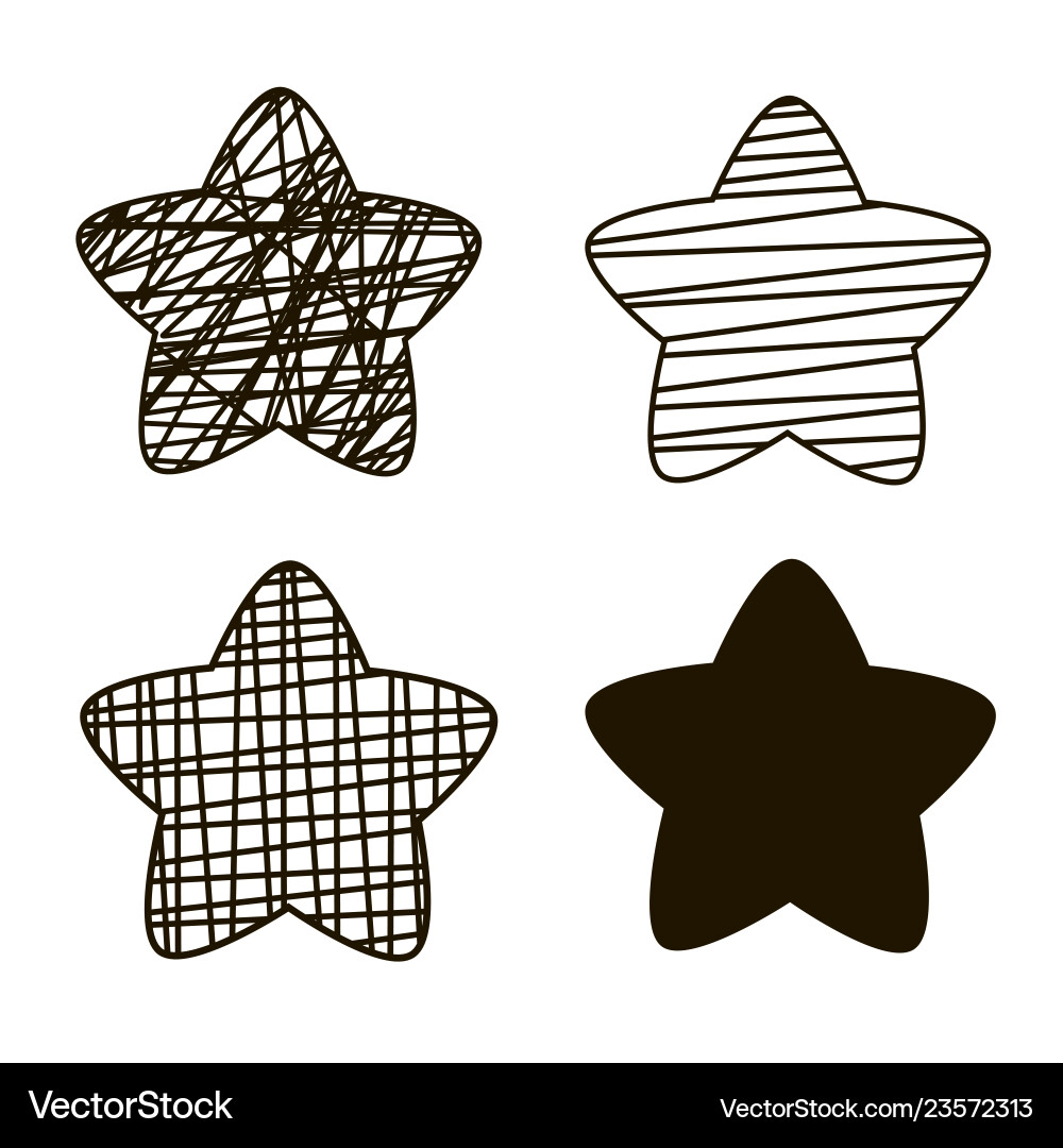 Stars set for design Royalty Free Vector Image