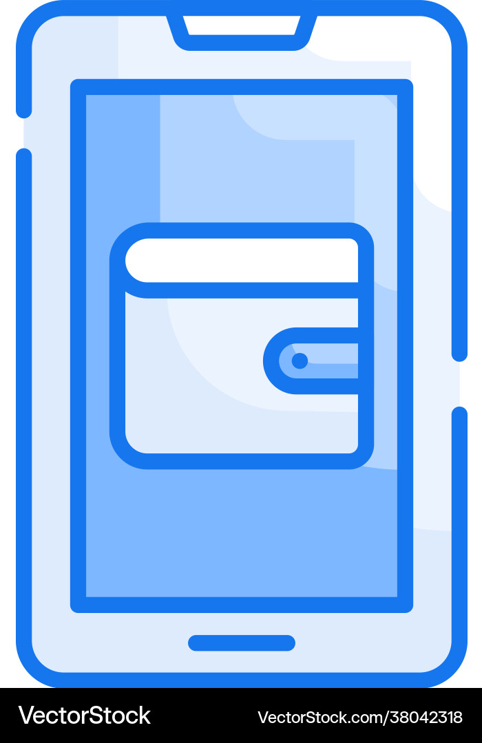 Mobile wallet style Royalty Free Vector Image - VectorStock