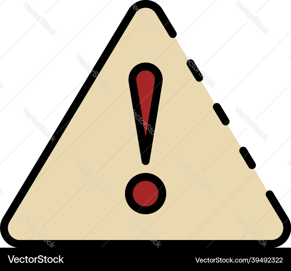 Security alert icon color outline Royalty Free Vector Image