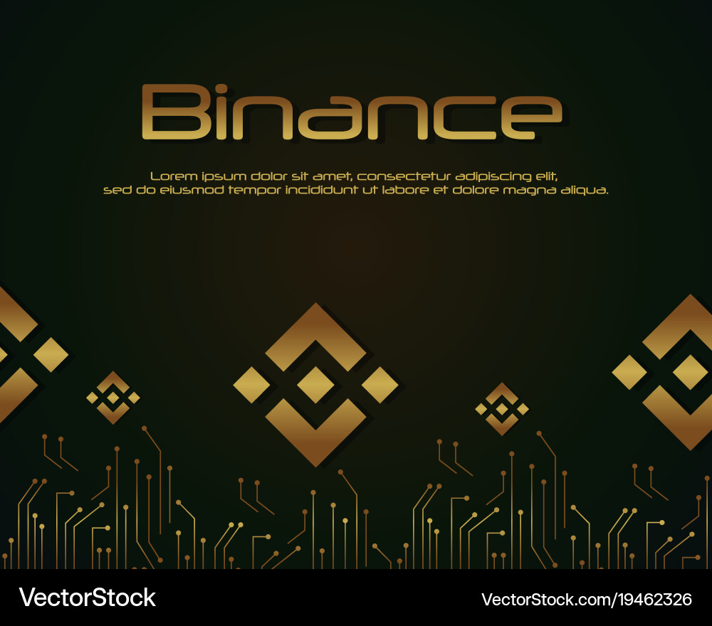 Background blockchain binance design collection Vector Image