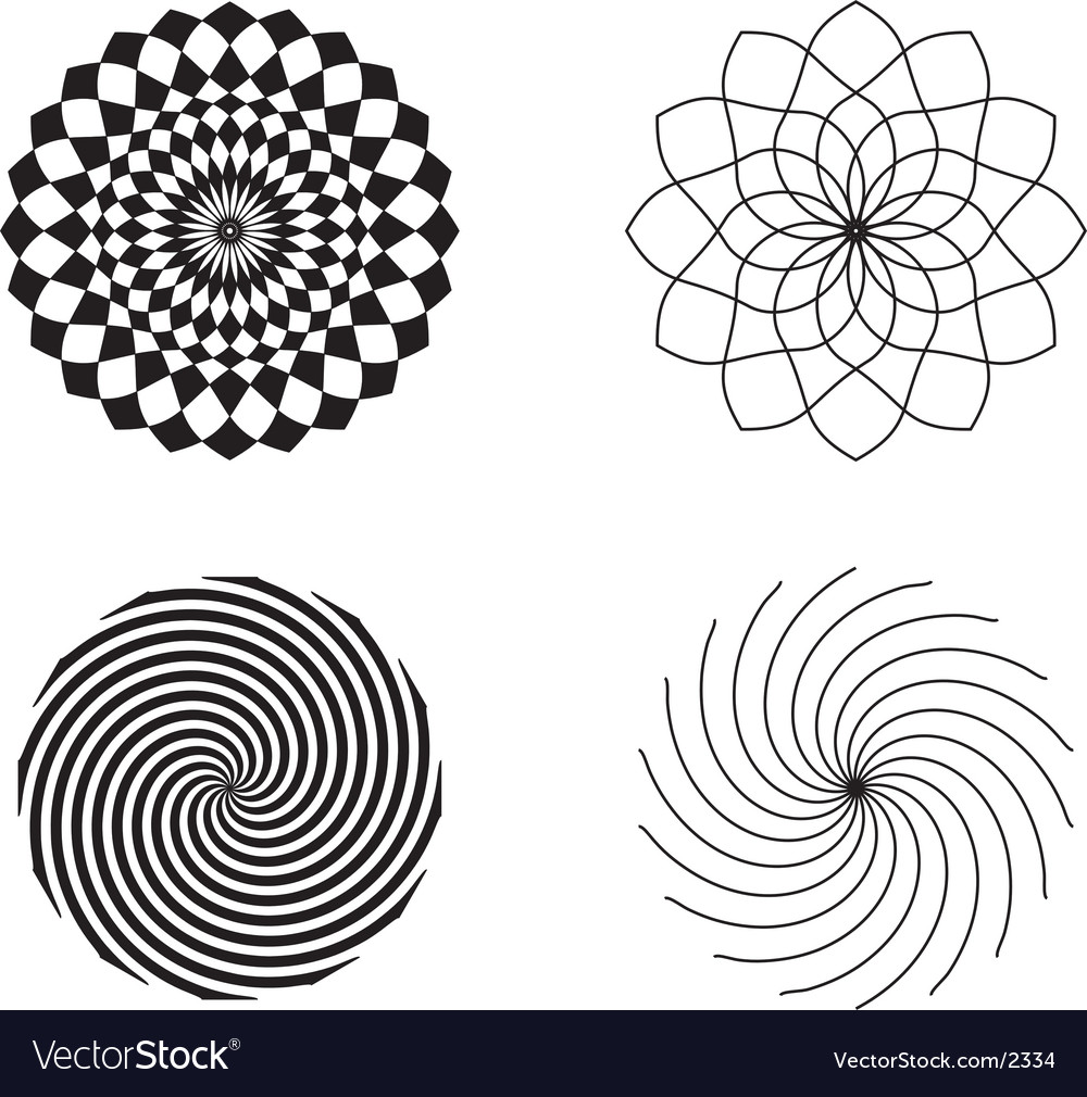 Radial design elements Royalty Free Vector Image