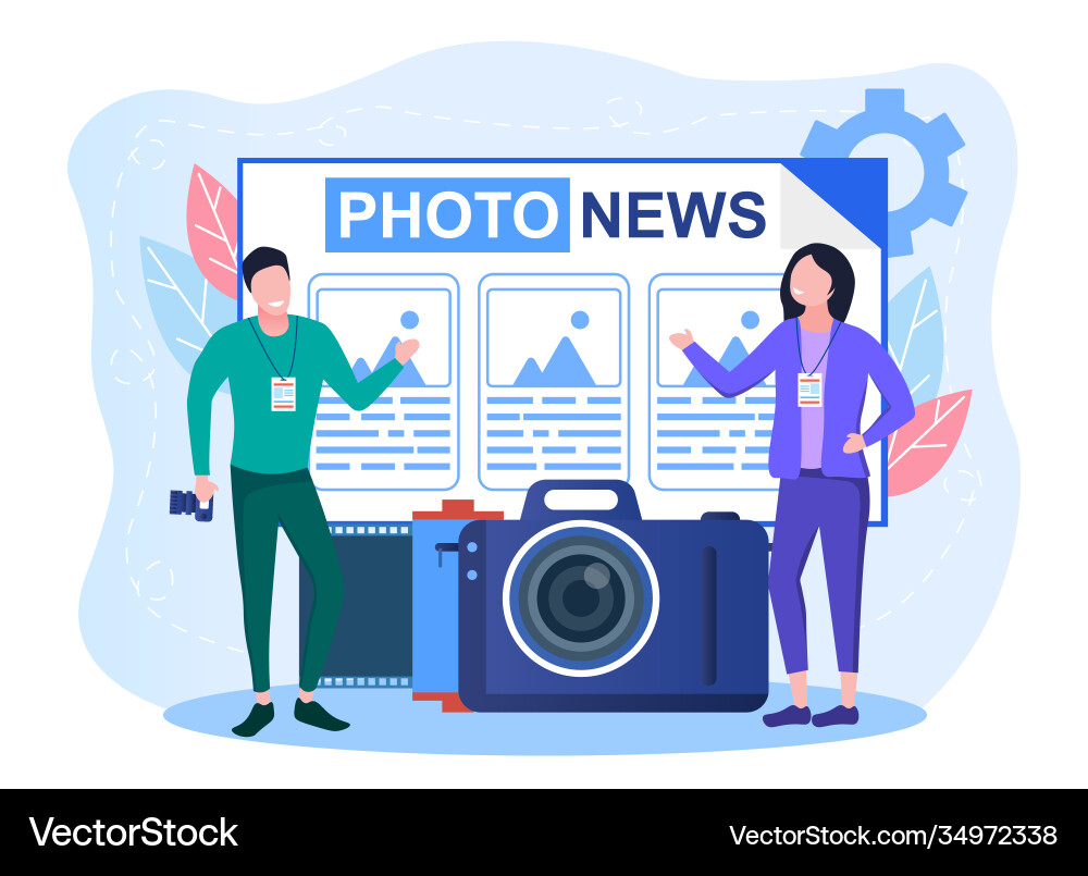 Concept photojournalism Royalty Free Vector Image