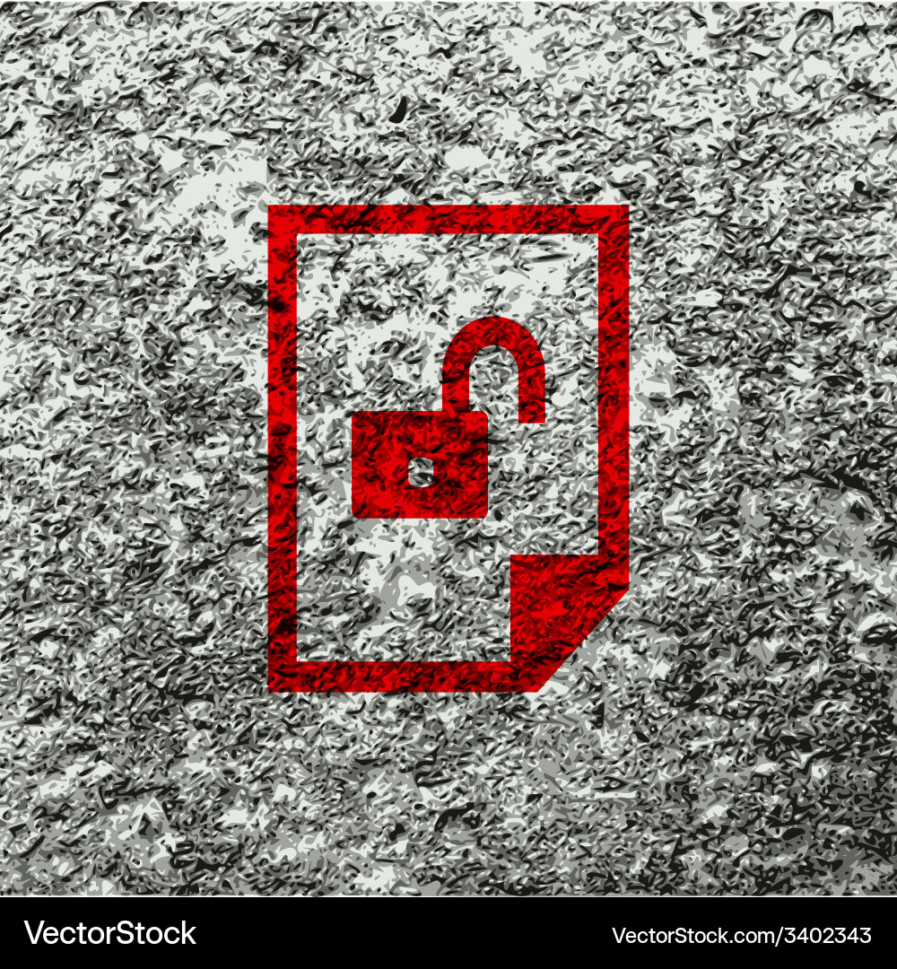 File unlocked icon symbol flat modern web design Vector Image