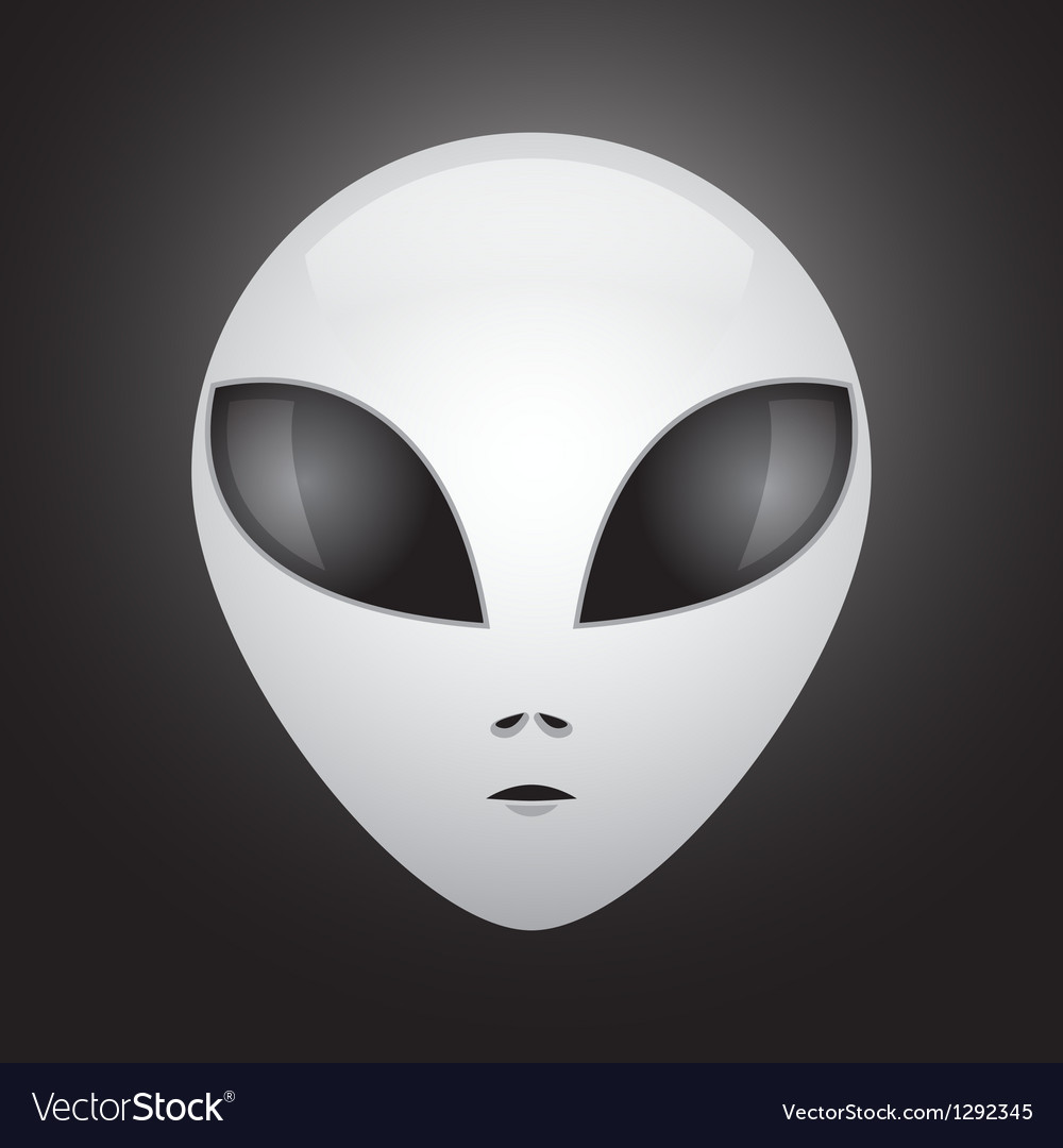 Alien face Royalty Free Vector Image - VectorStock