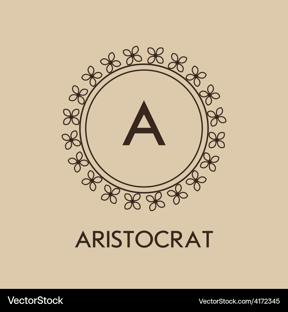 Luxurysimple and elegant monochrome monogram Vector Image