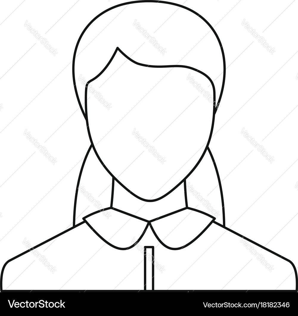 Woman user icon thin line Royalty Free Vector Image