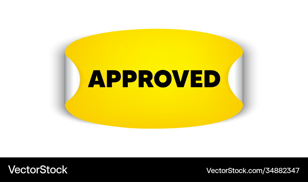 Approved message permission access sign Royalty Free Vector