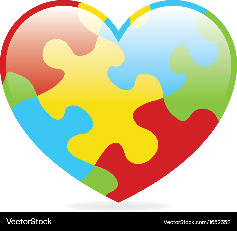 Autism Heart Royalty Free Vector Image - VectorStock