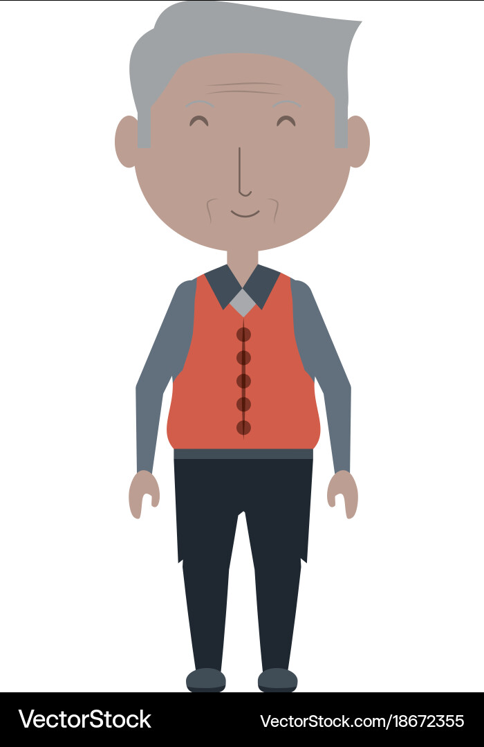 Elderly man icon Royalty Free Vector Image - VectorStock