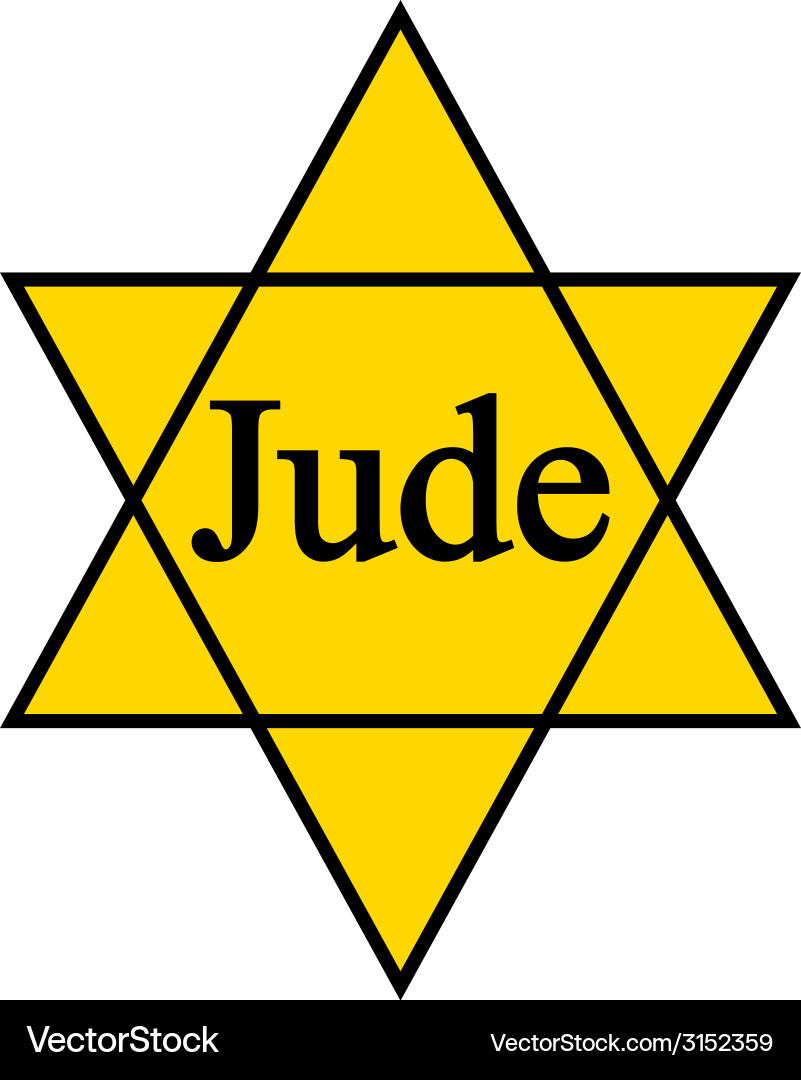 Yellow star Jude icon on white background Vector Image