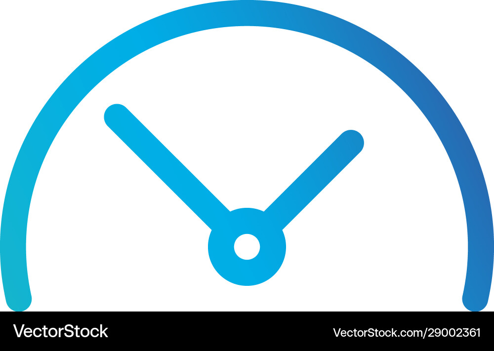Half clock linear icon isolated on white Vector Image