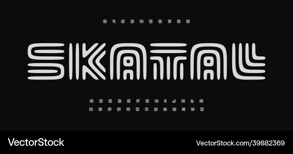 Ancient cave font alphabet letters runic Vector Image