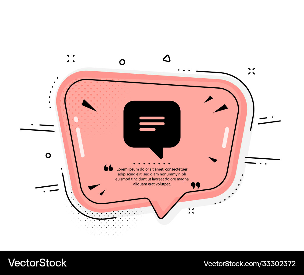Text message icon chat comment sign speech Vector Image