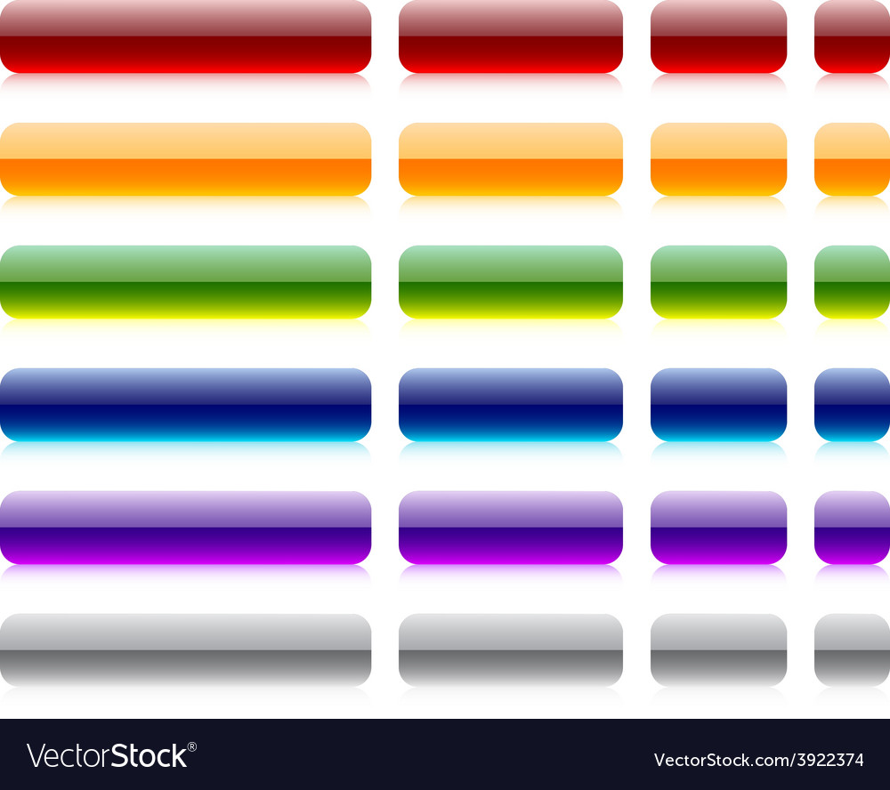 Web blank glossy buttons Royalty Free Vector Image Web blank glossy buttons Royalty Free Vector Image