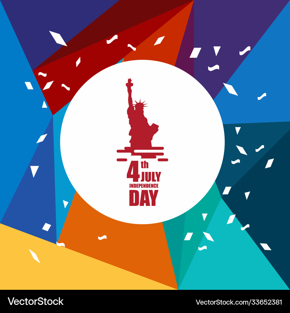 Independence day 4th july template design Vector Image