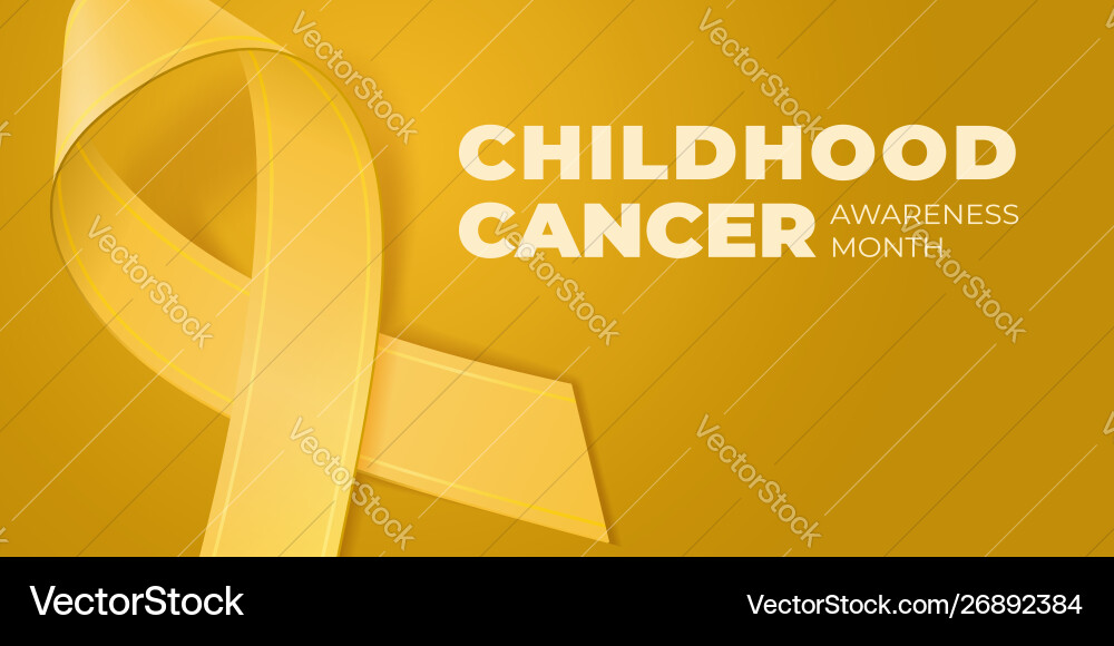 Yellow ribbon on background with copy space Vector Image