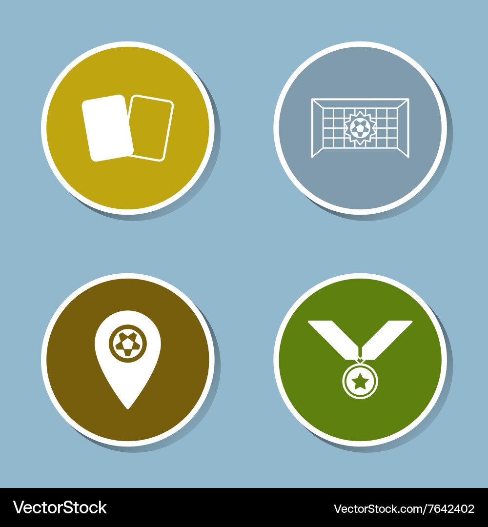 Soccer icon set Royalty Free Vector Image - VectorStock
