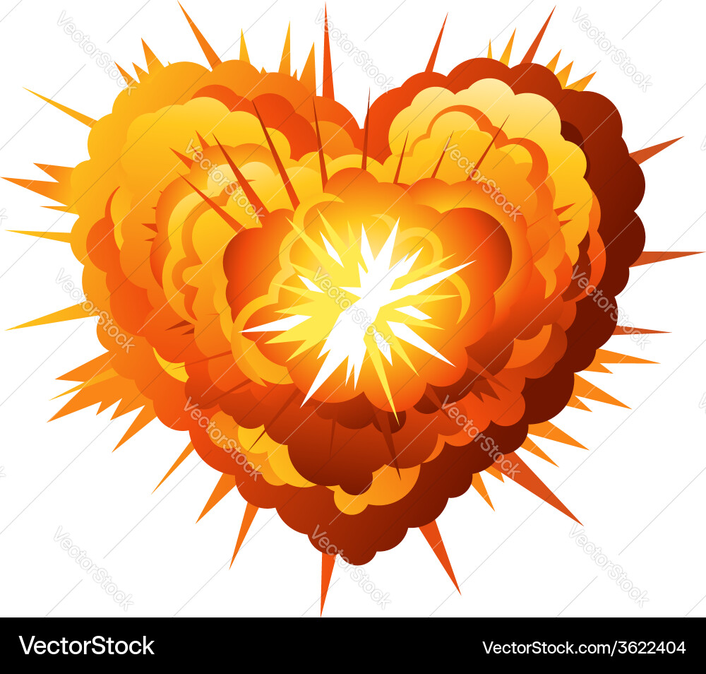 Heart Explosion Royalty Free Vector Image - VectorStock