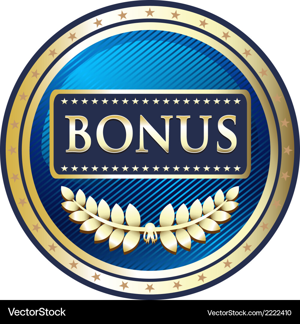 Bonus blue label Royalty Free Vector Image - VectorStock