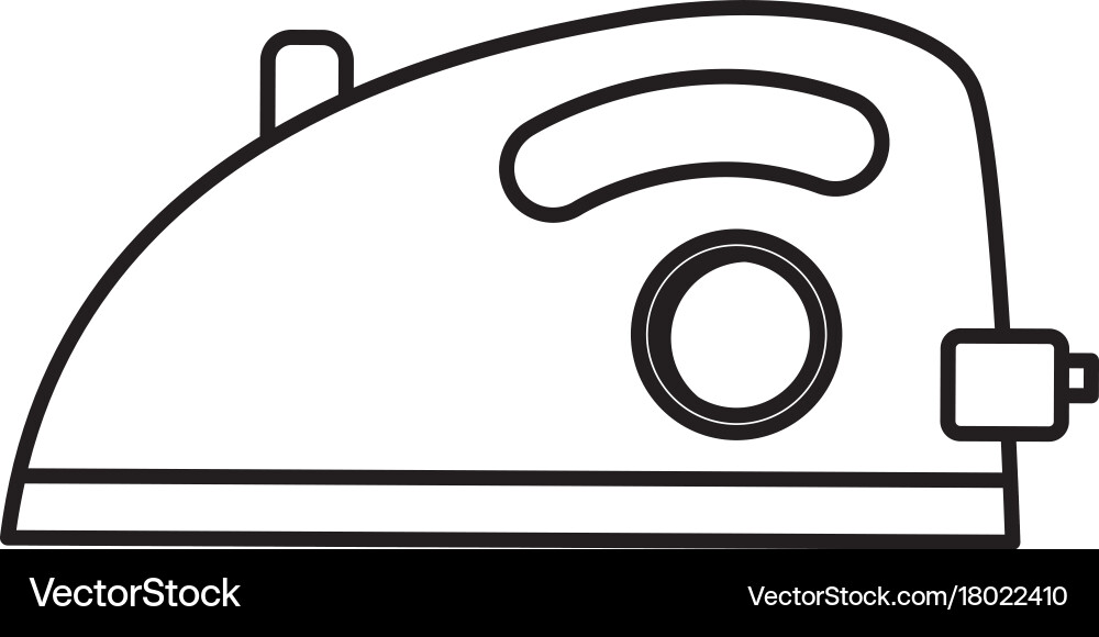 Line iron domestic object and housework Royalty Free Vector
