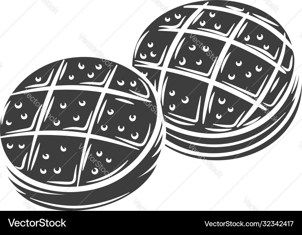 Bread rolls outline icon Royalty Free Vector Image