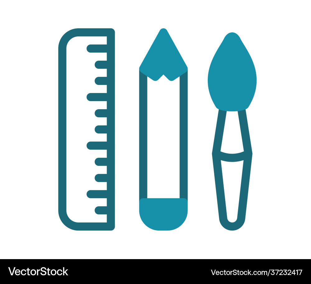 Design tool pen brush single isolated icon Vector Image