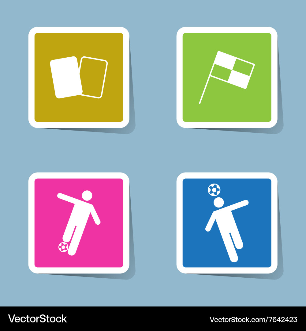 Soccer icon set Royalty Free Vector Image - VectorStock