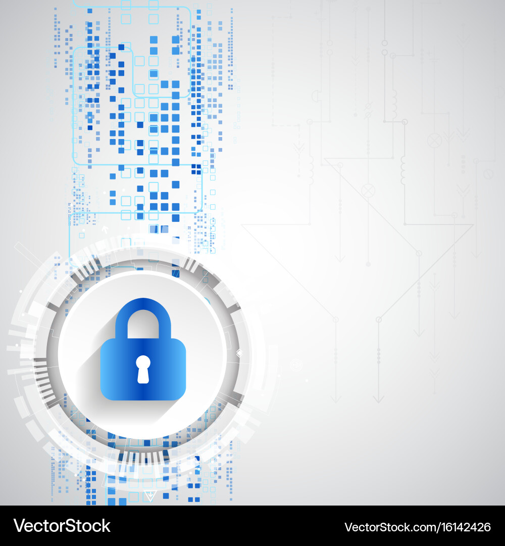 Protection concept protect mechanism system Vector Image