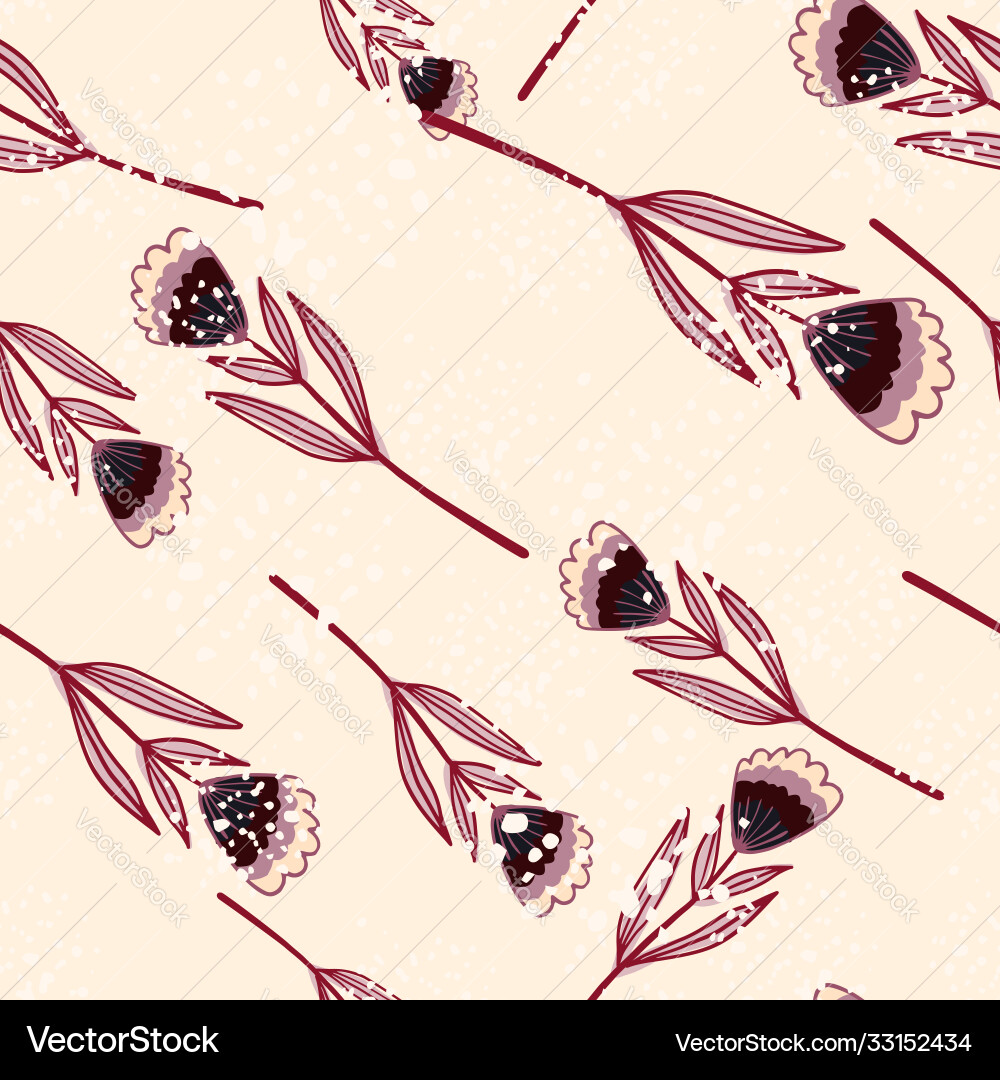 Random isolated vintage flowers seamless pattern Vector Image