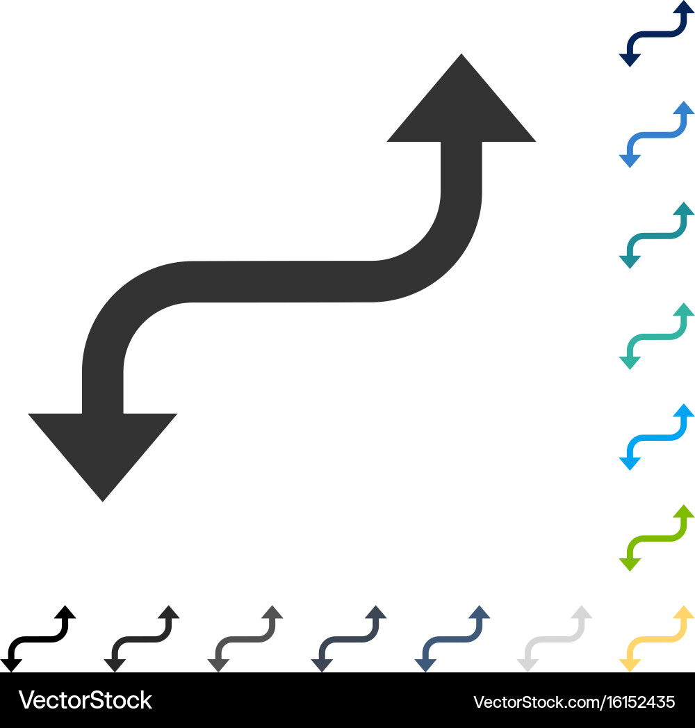 Opposite curved arrow icon Royalty Free Vector Image