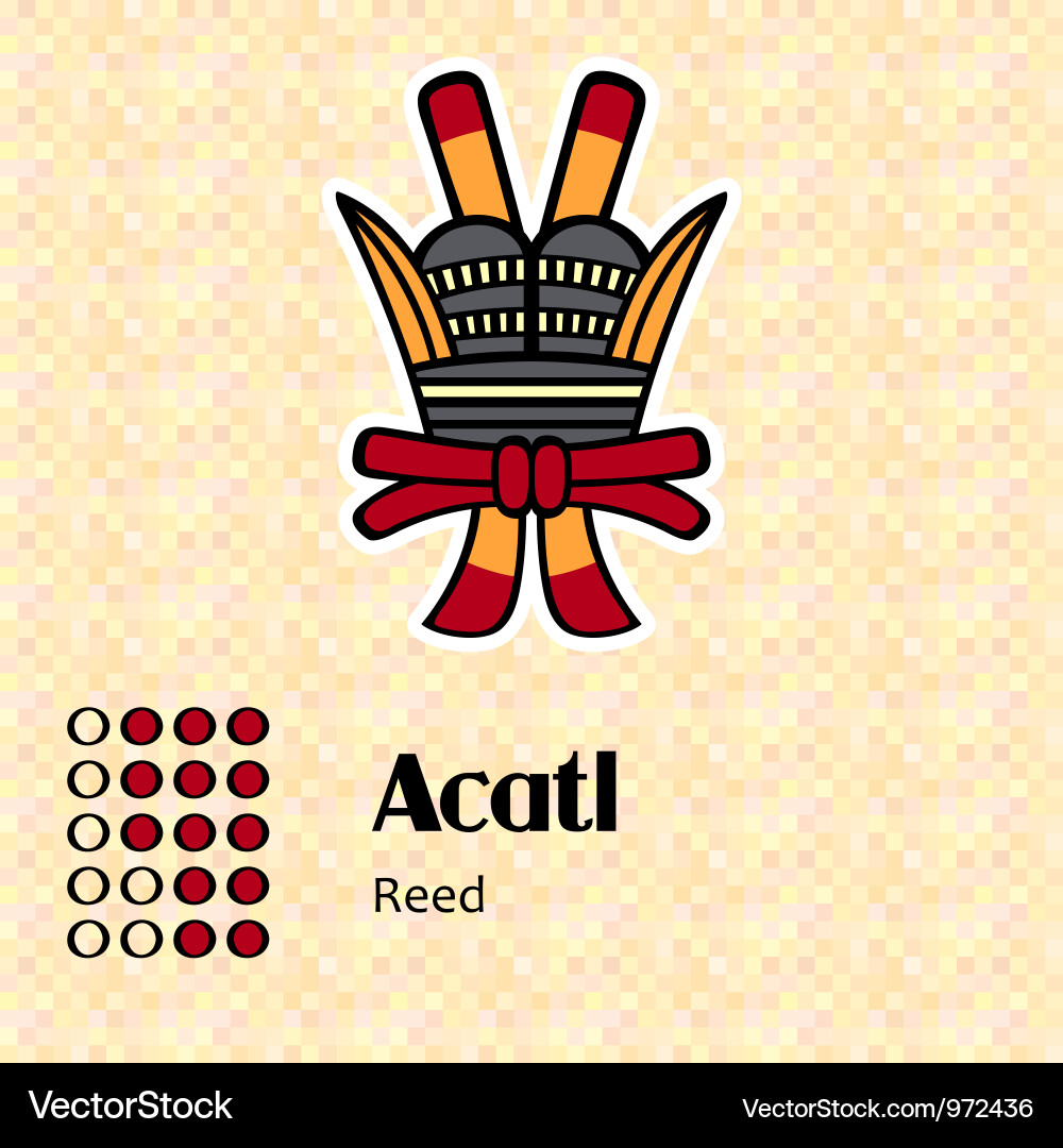 Aztec symbol Acatl Royalty Free Vector Image - VectorStock