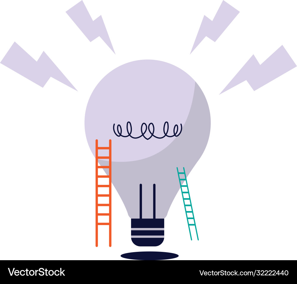 Ladder thoughts and generating ideas Royalty Free Vector
