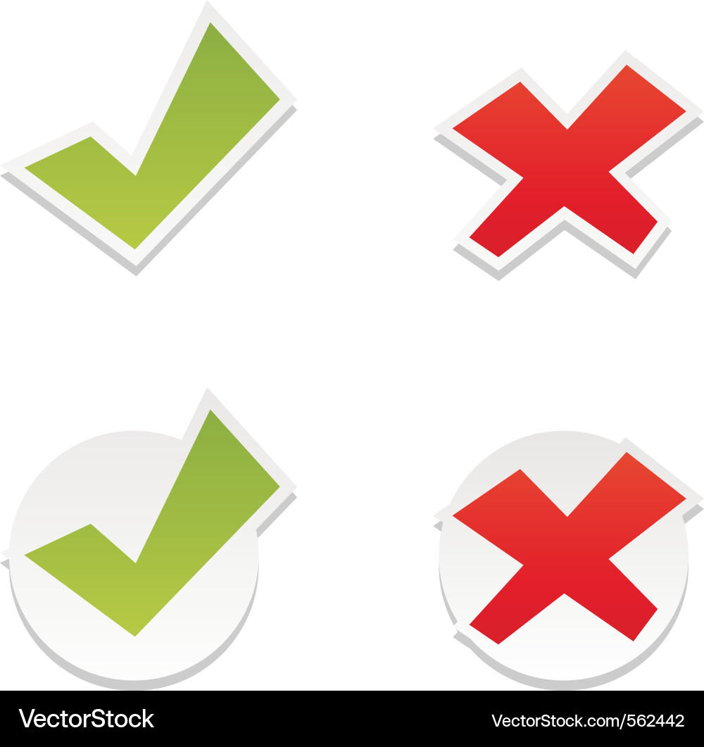 Check marks Royalty Free Vector Image - VectorStock