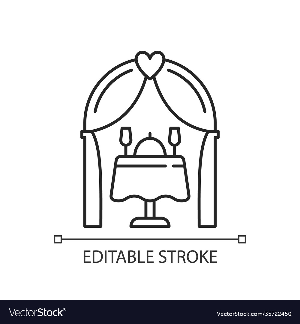 Wedding reception linear icon Royalty Free Vector Image Wedding reception linear icon Royalty Free Vector Image