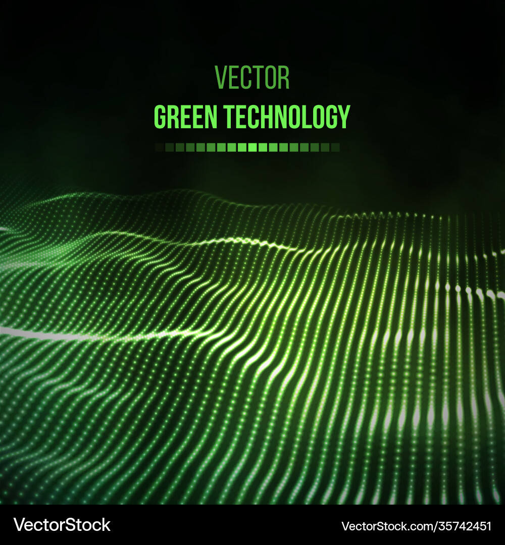Green technology background energy Royalty Free Vector Image