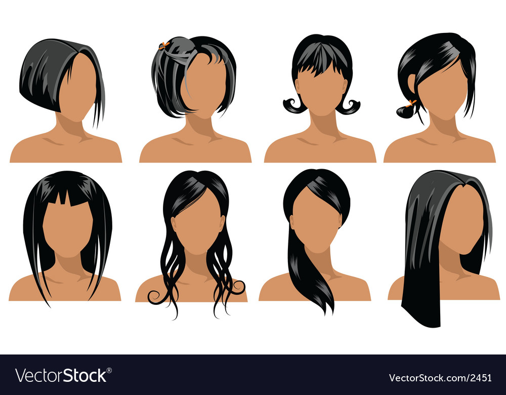Hair Styles Royalty Free Vector Image Vectorstock