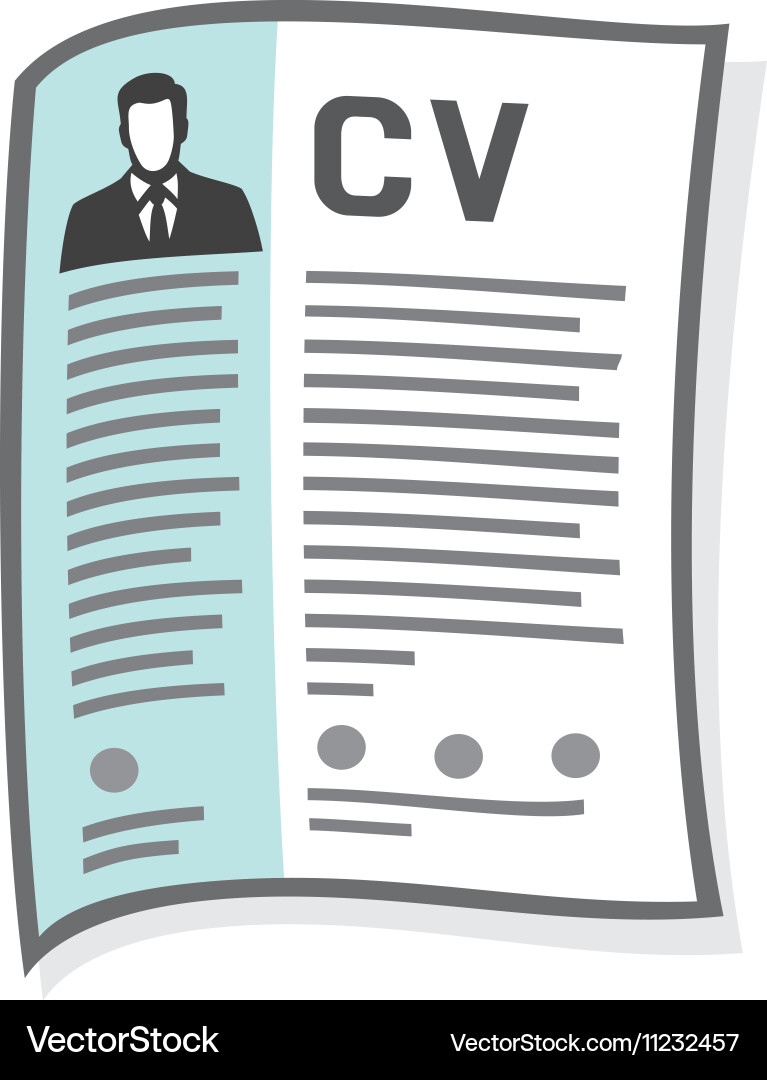 CV Icon Royalty Free Vector Image - VectorStock